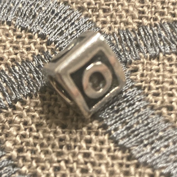 Pandora | Jewelry | Pandora Silver Square Charm Bead Letter O | Poshmark